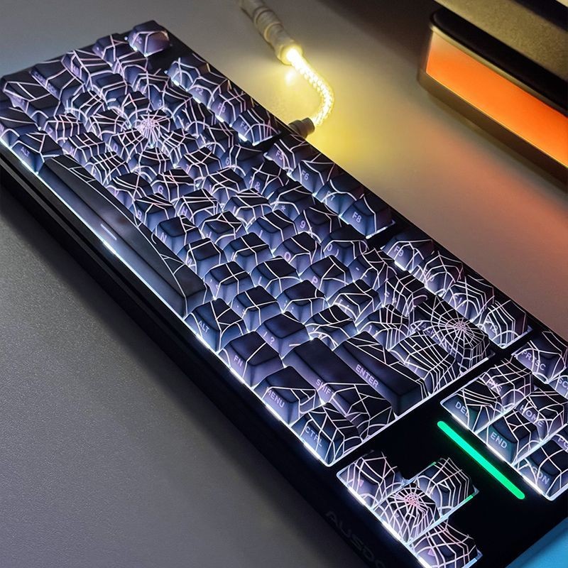Spider Web Keycap Cherry Profile Side Print Shine Through PBT Chất liệu ...