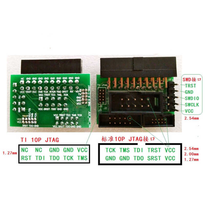 v9For Jlink v8 Board Hỗ trợ TI 10P JTAG Giao diện Simulator Adapter Bảng điều khiển PCB | Shopee ...