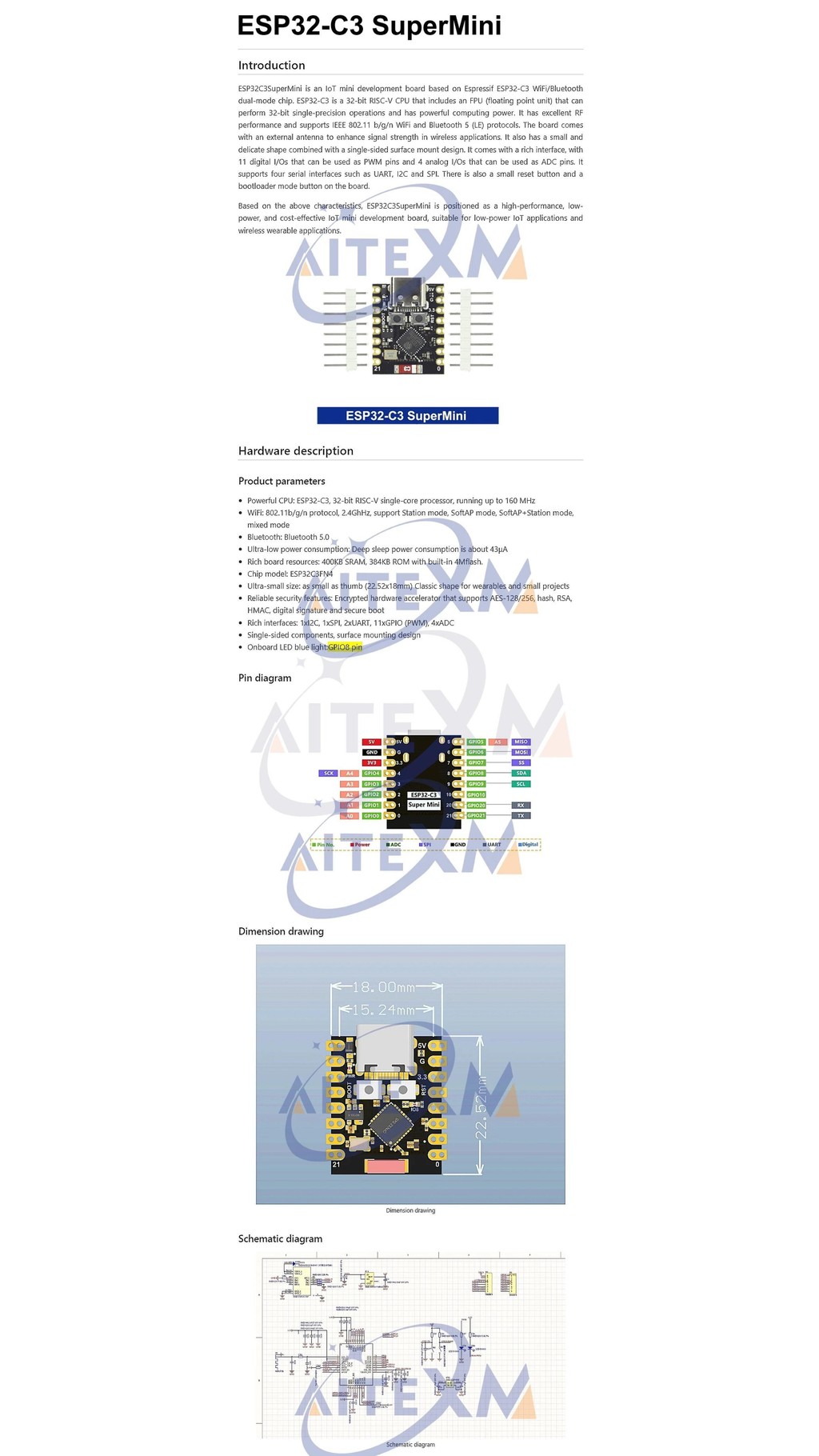 Bảng phát triển ESP32-C3 ESP32-S3 ESP32-H2 ESP32-C6 ESP32 C3 SuperMini PLUS WiFi Bluetooth ...
