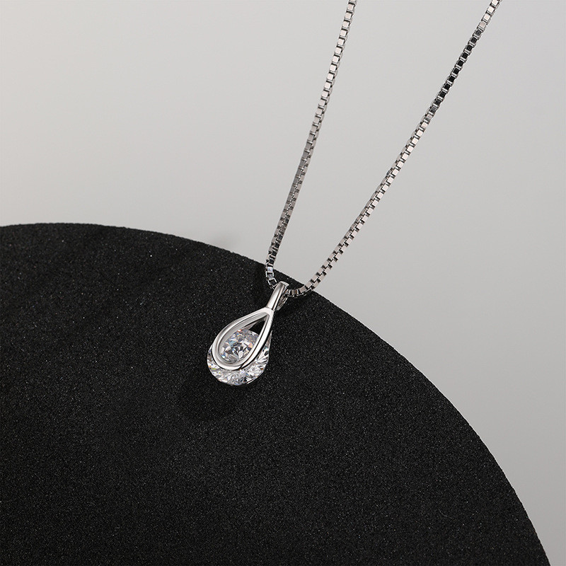 Jojo COCO S925 Mạ Bạc Giọt Nước Zircon Mặt Dây Chuyền Vòng Cổ Nữ Xương Đòn Dây Chuyền Phụ Kiện ...
