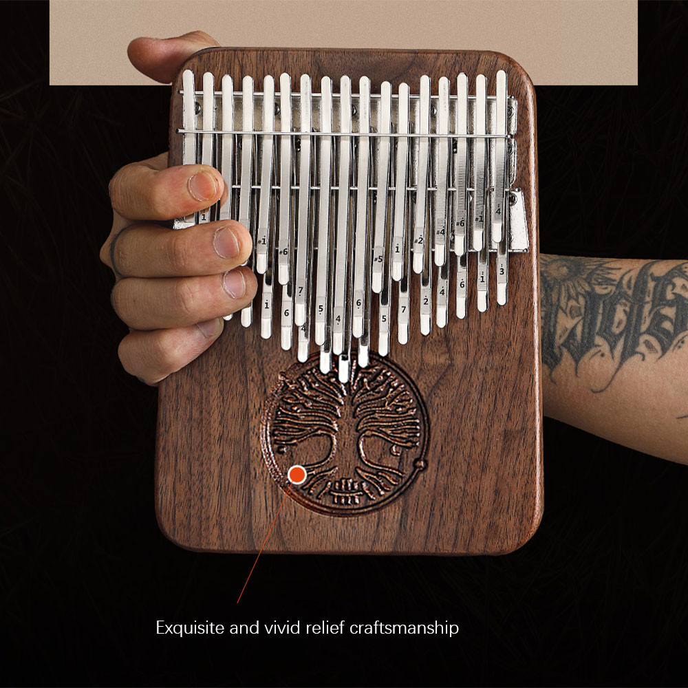 21 / 24 / 34 / 38 Key Profession Kalimba Black Walnut, TREE OF LIFE ...