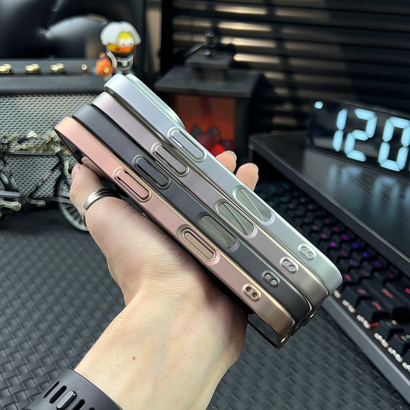 Ốp điện từ chống vân tay mờ mạ điện cho iPhone 11 12 13 14 15 16 Pro ...