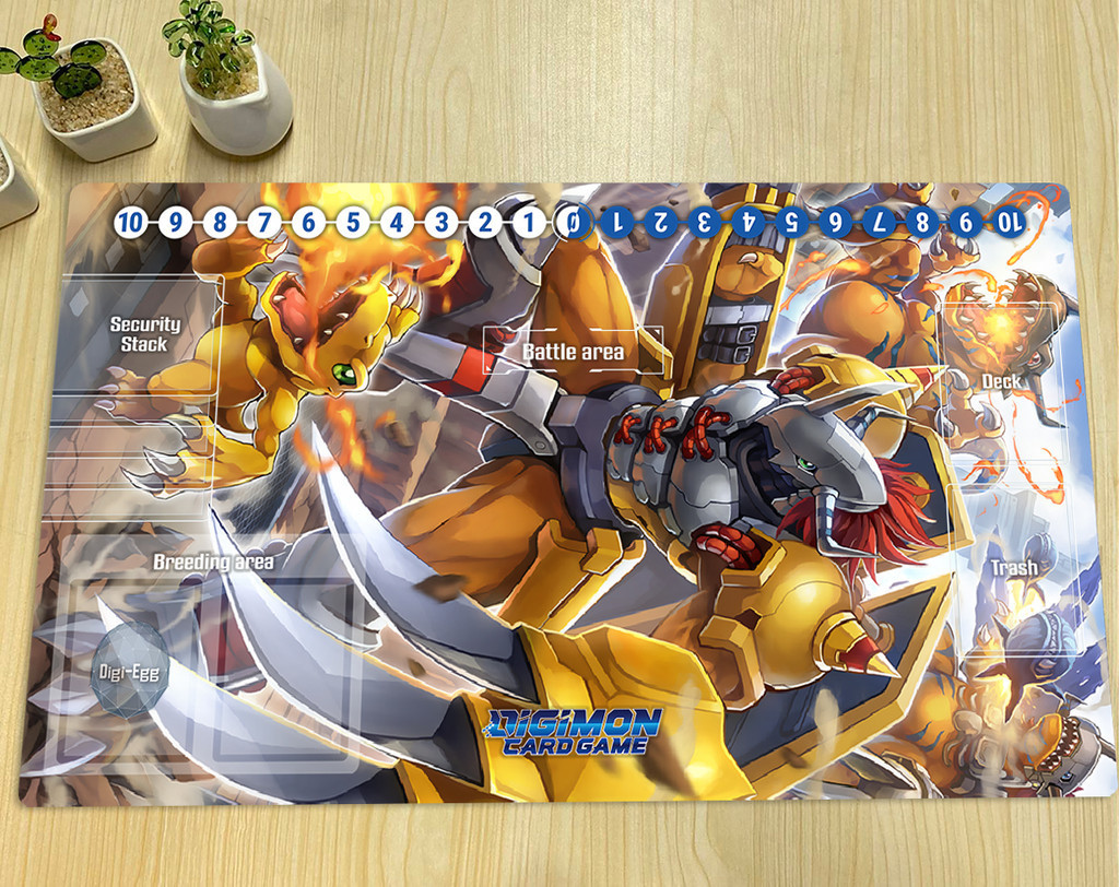 Digimon Playmat War Greymon Agumon DTCG CCG Board Game Trading Card ...