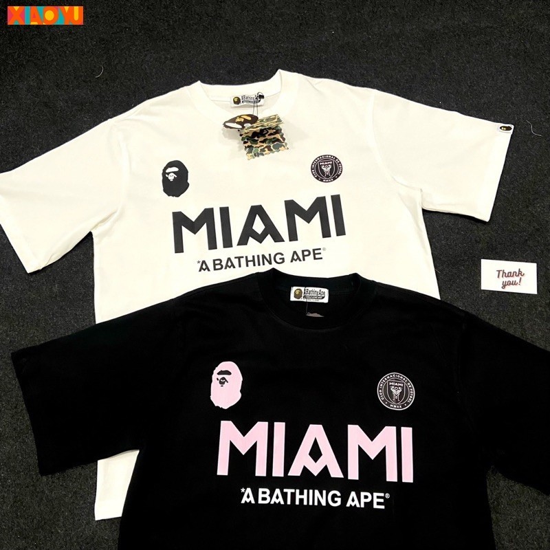 Áo Thun BAPE MIAMI Unisex Nam Nữ Form Rộng Vải 2 Chiều Hàng Đầy Đủ Tag ...