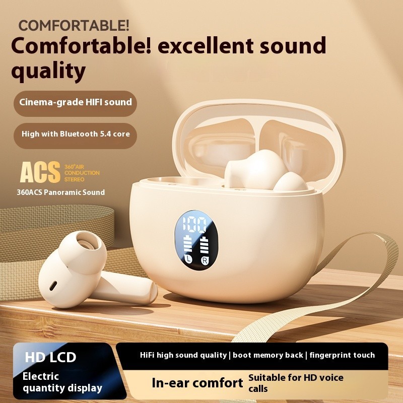 TZUZL tws Tai nghe Bluetooth chính hãng Tai nghe không dây 5.4 Tai nghe Bluetooth Điều khiển cảm ...