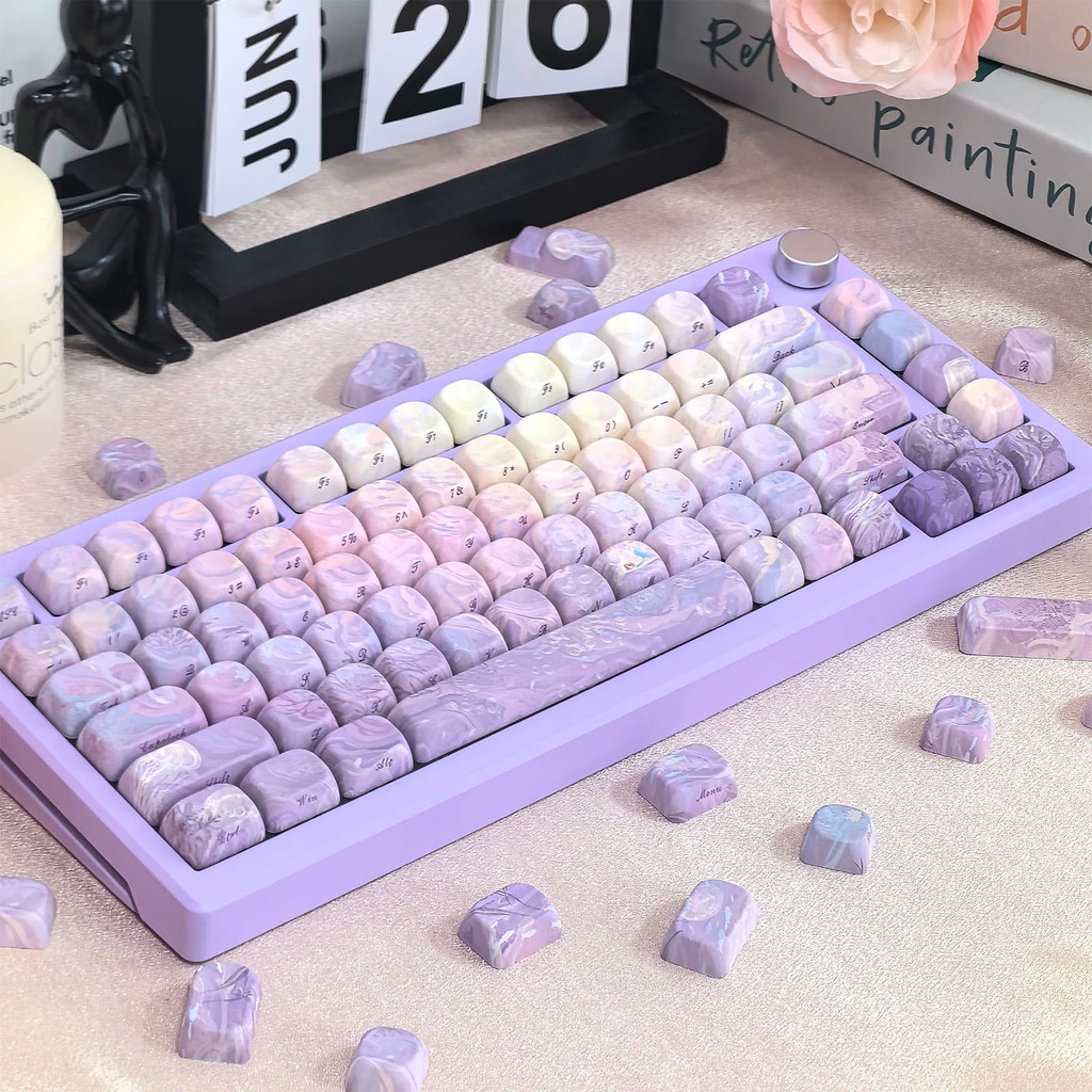 Nàng Tiên Cá Keycap Anh Đào / MOA Hồ Sơ 136 Phím PBT Nhuộm Thăng Hoa ...