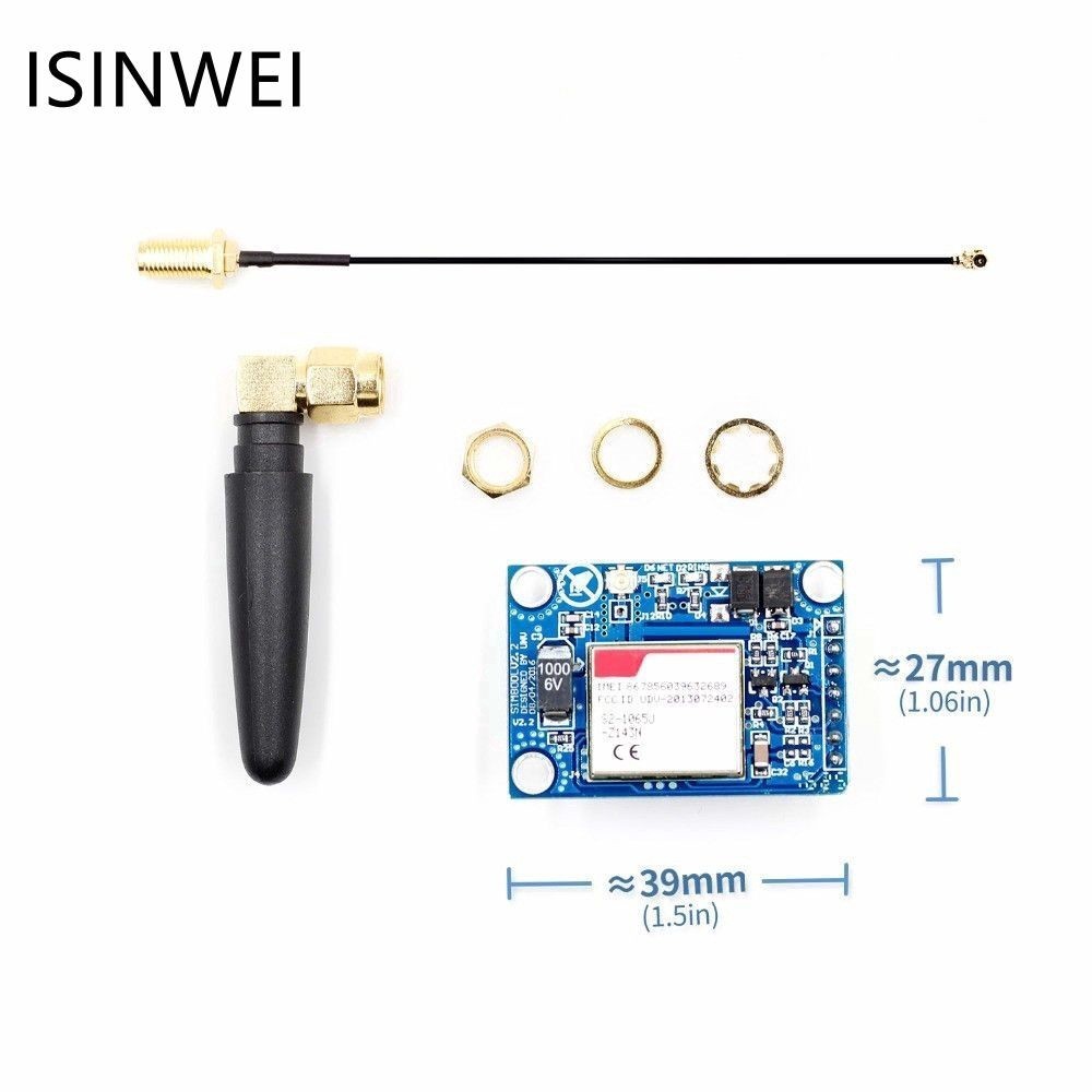 Sim800l V2.0 5V Không Dây GSM GPRS MODULE Quad-Band W / Ăng Ten Cáp ...