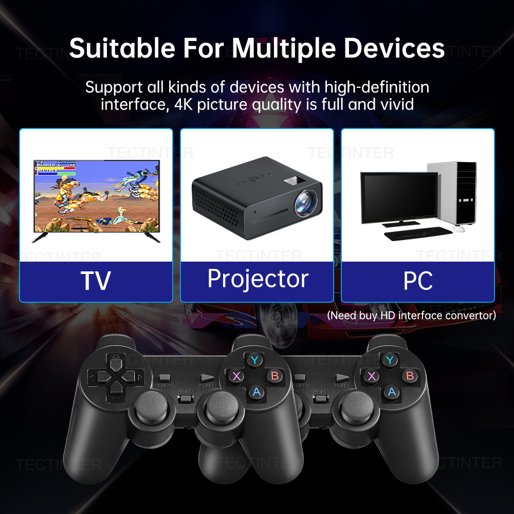 Bộ điều khiển tay cầm tay không dây HD TV Game Stick 4K cho bảng điều ...