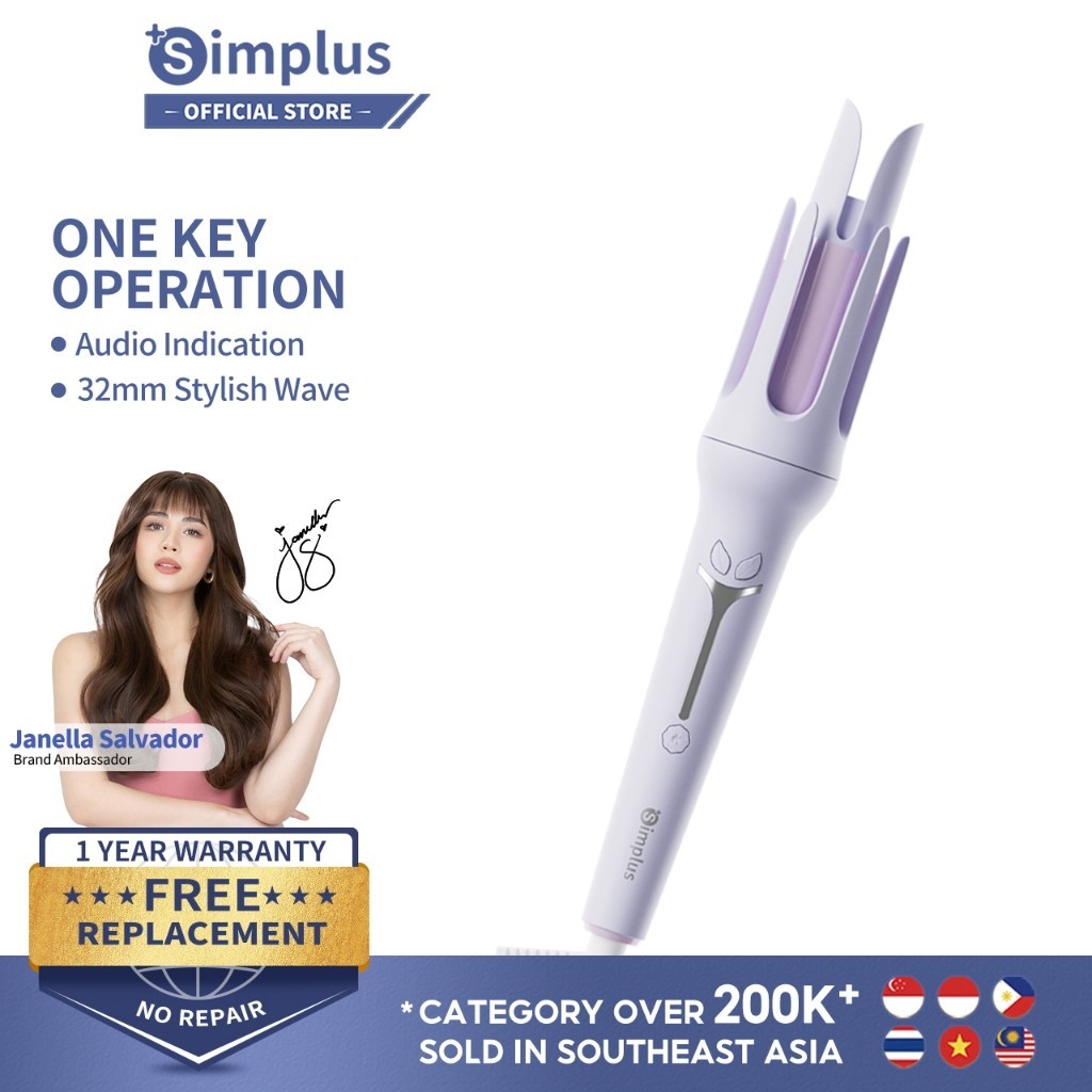 Màn hình LED uốn tóc tự động Simplus 32mm | Shopee Việt Nam