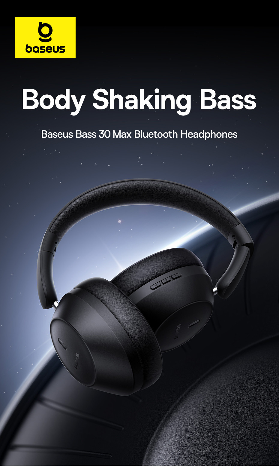 [Outlet S1] Tai Nghe Chụp Tai Baseus Bass 30 Max -30dB Khử tiếng ồn thụ ...