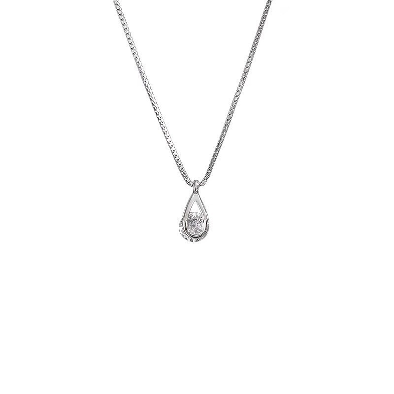 Jojo COCO S925 Mạ Bạc Giọt Nước Zircon Mặt Dây Chuyền Vòng Cổ Nữ Xương Đòn Dây Chuyền Phụ Kiện ...