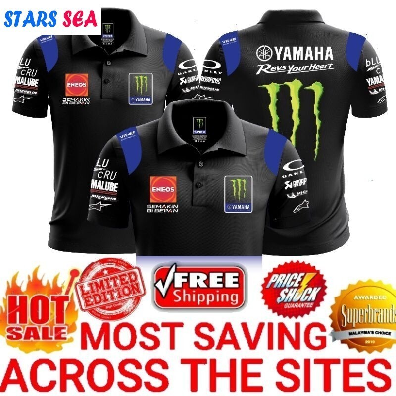 2024 Moto GP Yamaha Monster Racing Team Áo thun ngắn tay nam | Shopee ...