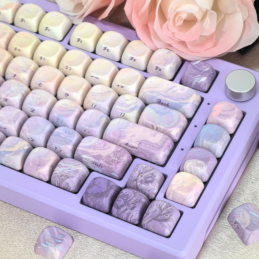 Nàng Tiên Cá Keycap Anh Đào / MOA Hồ Sơ 136 Phím PBT Nhuộm Thăng Hoa ...