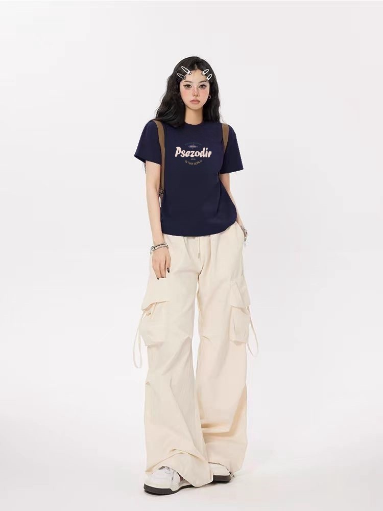 XUANMO Local brand Áo baby tee Áo Thun ôm body Áo y2k 100% cotton Áo thun cổ tròn in chữ 2025 ...