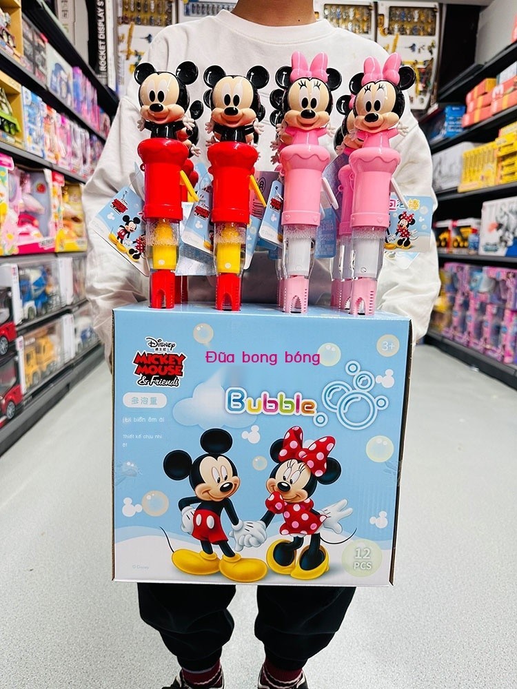 [Ảnh thật/Video] Disney Minnie Mickey Bong Bóng Dính Máy Hướng Dẫn Sử ...