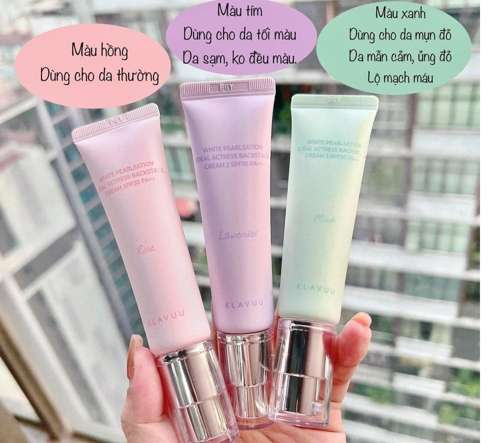 Kem Lót Klavuu White Pearlsation Ideal Actress Backstage Cream 3 SPF30 ...