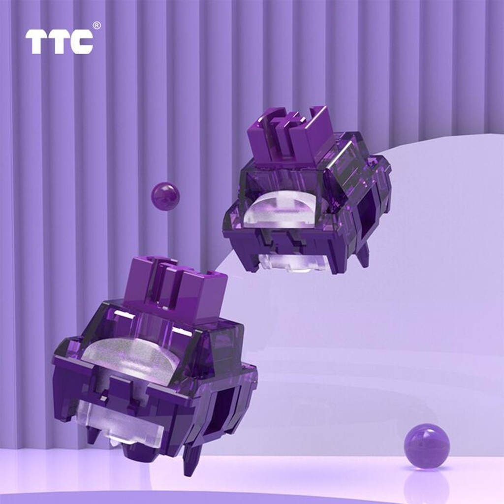 TTC Flame Purple Switch V2 42g 5 Chân 23mm Lò Xo Gõ Văn Phòng Bàn Phím ...