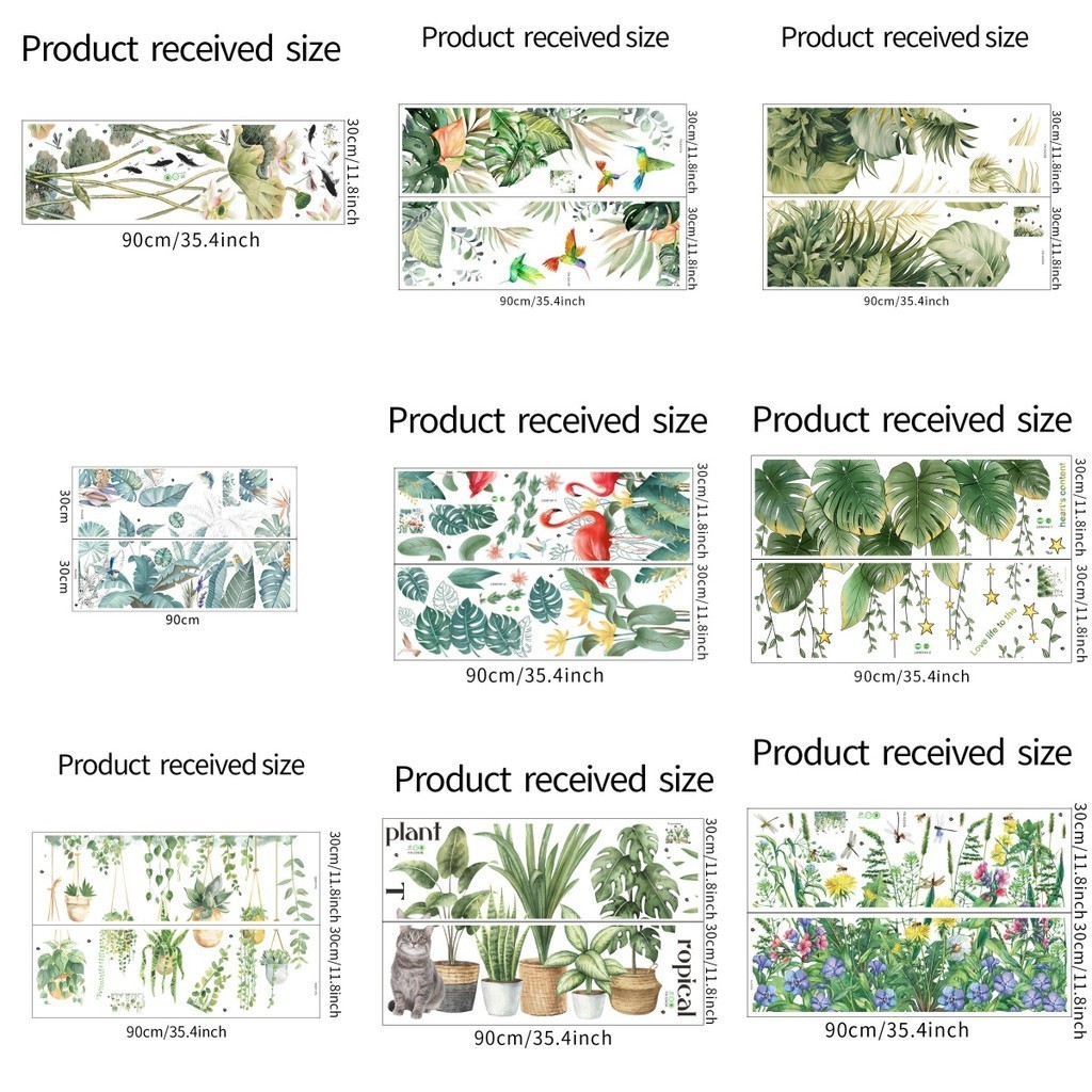 Rừng Mưa Xanh Thực Vật Monstera Dán Tường Trang Trí Nhà Phòng Khách Bắc ...