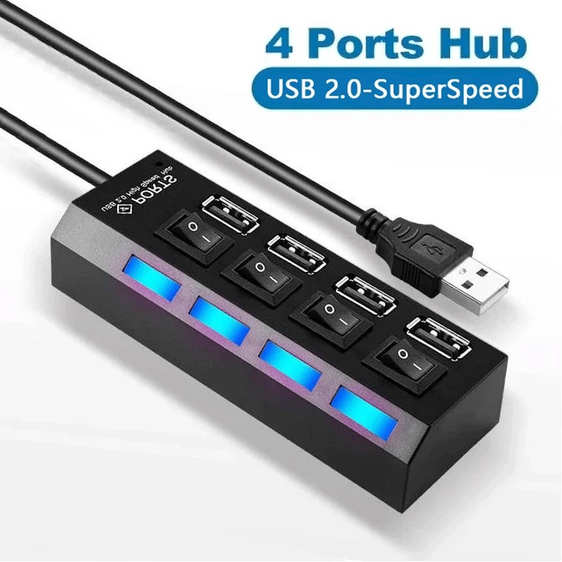 Usb 2.0 Hub USB Hub 2.0 Đa USB Splitter Hub Sử Dụng Bộ Chuyển Đổi Nguồn ...