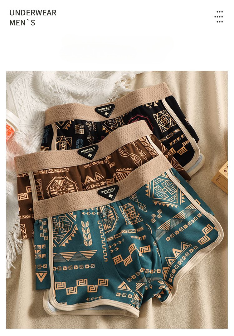 KINGDAFA Maya In Thiết Kế Vintage Nam Boxer Thoáng Khí Quần Lót Nam Mềm ...