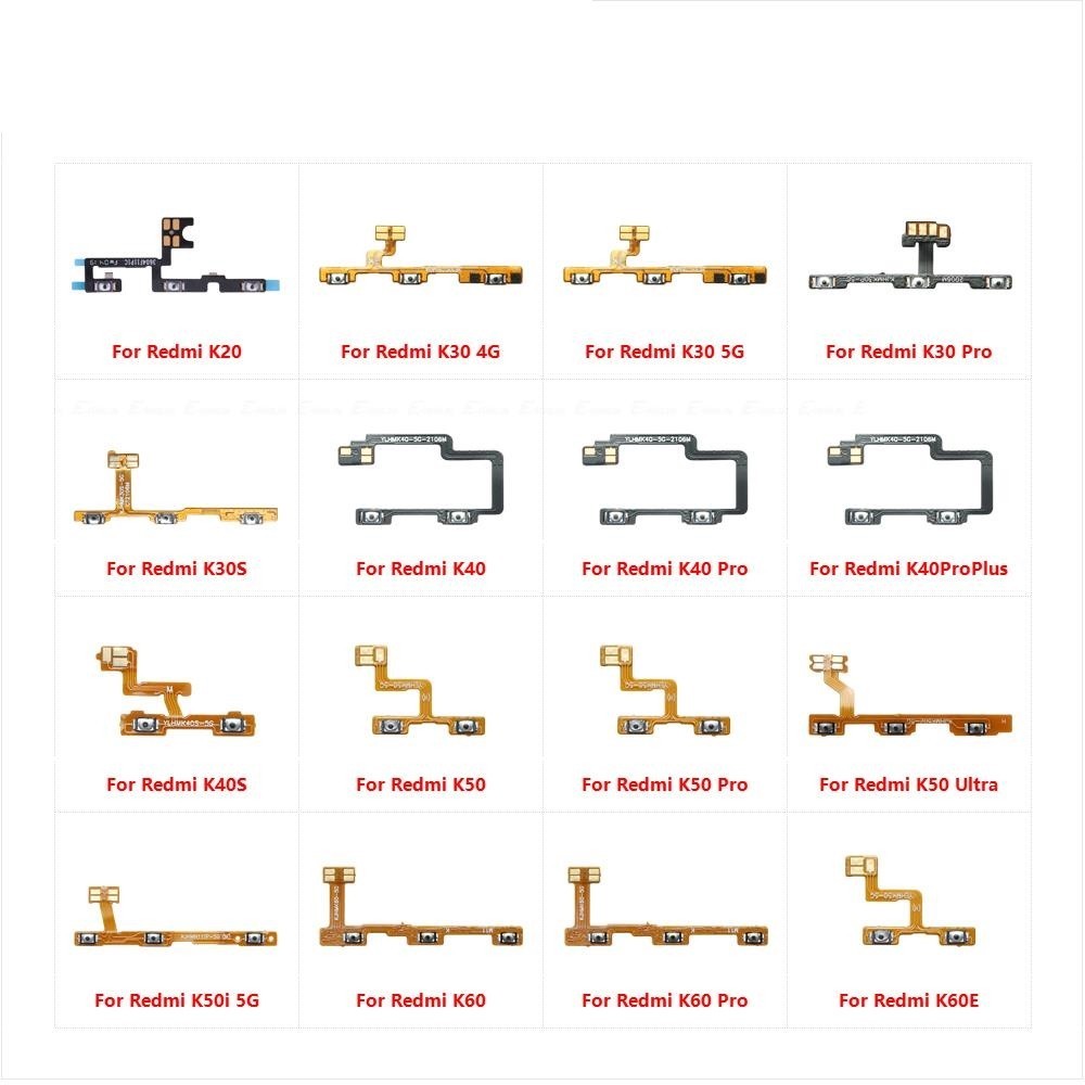 Nút bật nguồn Cáp mềm cho XiaoMi Redmi K20 K30 K30S K40 K40S K50 Ultra K50i K60E K60 Pro Plus ...