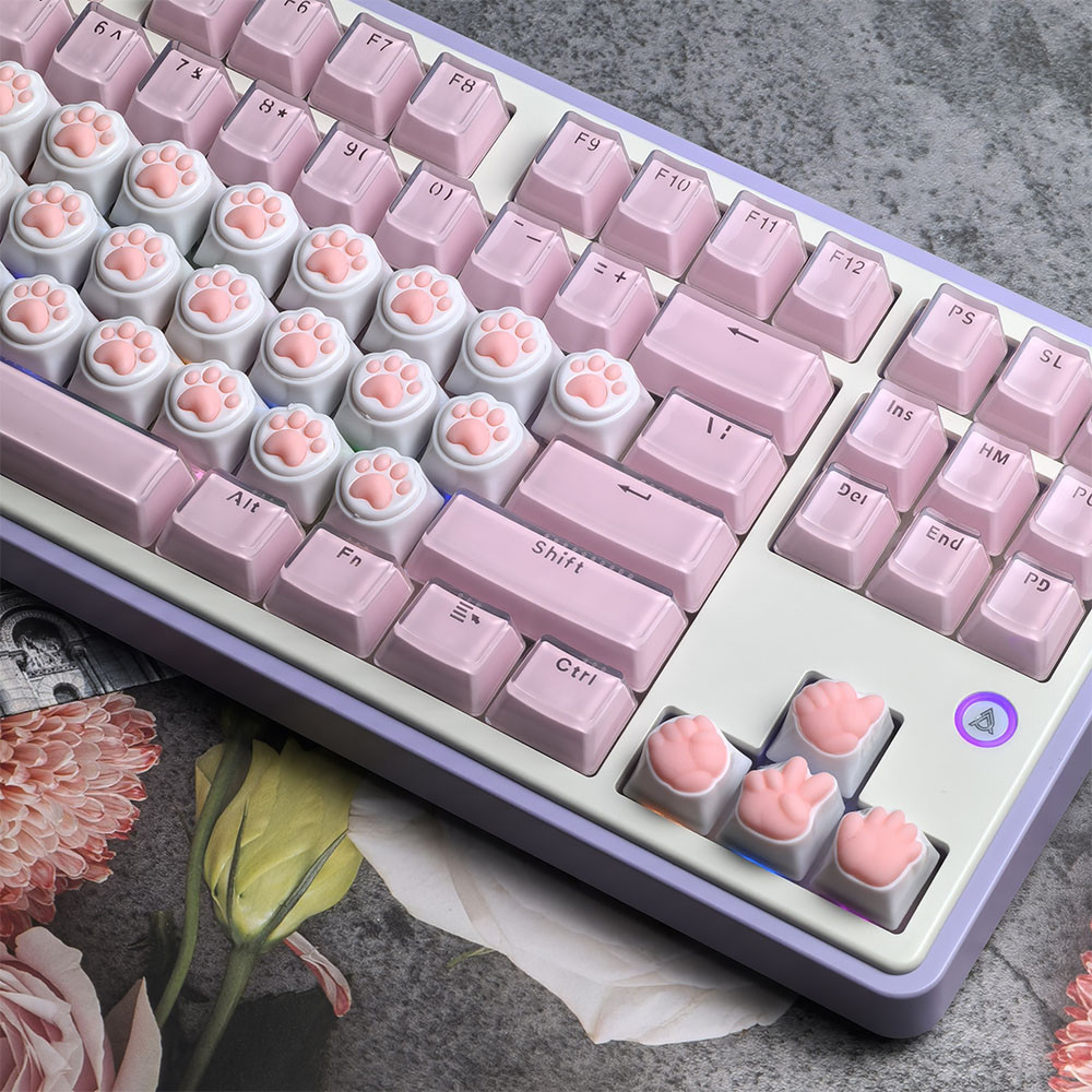 Pink Cat Paw Keycap Bàn Phím Cơ DIY Keycaps Sáng Tạo Hoạt Hình Siêu Dễ ...