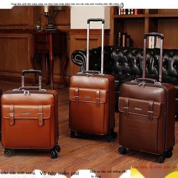 Vali da thật Hành lý nội trú 16 inch kiểu ngang nam đi công tác 20 nữ ...
