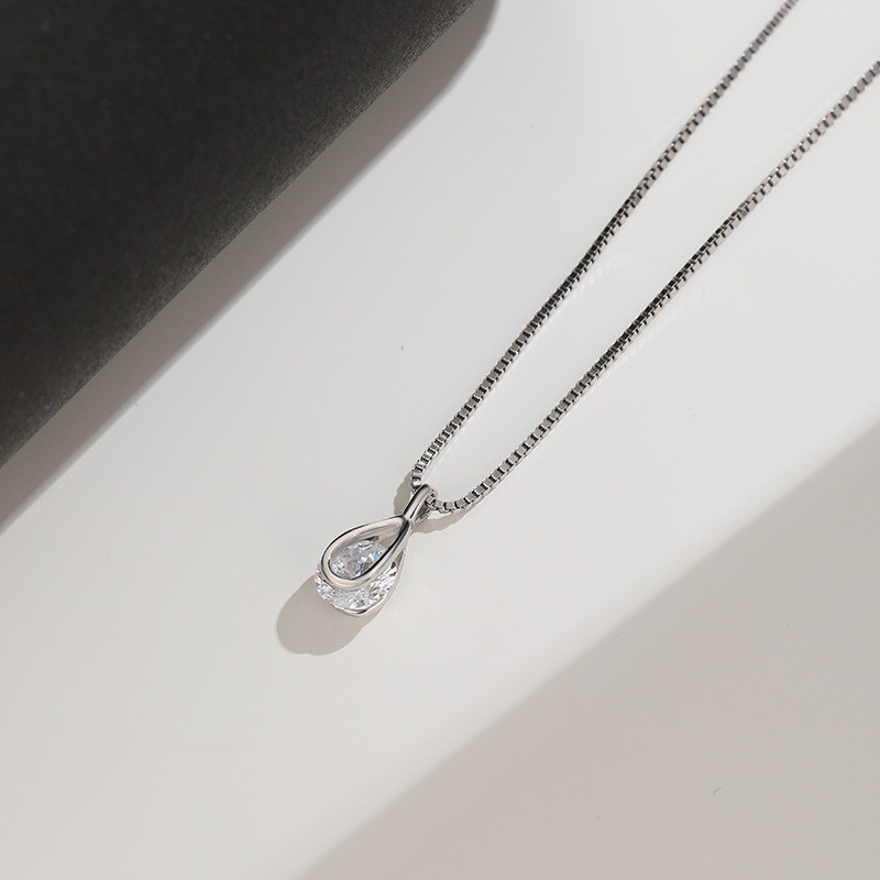 Jojo COCO S925 Mạ Bạc Giọt Nước Zircon Mặt Dây Chuyền Vòng Cổ Nữ Xương Đòn Dây Chuyền Phụ Kiện ...