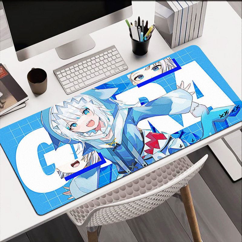 Hololive Gawr Gura Blue Mouse Pad PC Anime Game Bàn Phím Mousepad ...