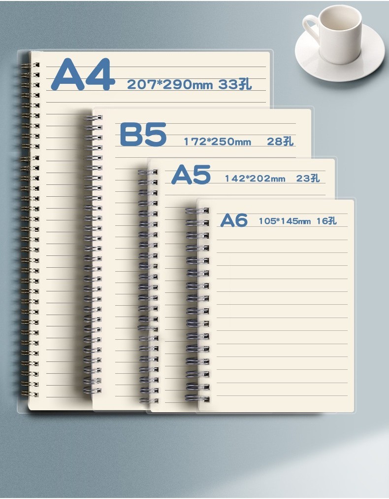 Sổ lò xo basic A6 A5 B5 A4 160 trang kẻ caro kẻ ngang trơn SỔ BÌA NHỰA | Shopee Việt Nam