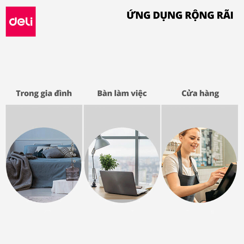 Hộp Đựng Ổ Cắm Điện Deli Tiết Kiệm Không Gian Hộp Nhựa Abs Đựng Giắc