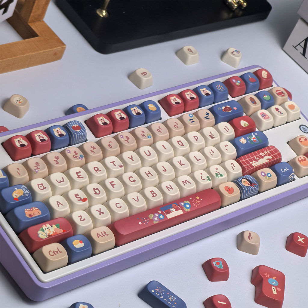 Pháo hoa Keycap MOA Profile 120 + Phím PBT Dye Thăng hoa MAD 68 Aula ...