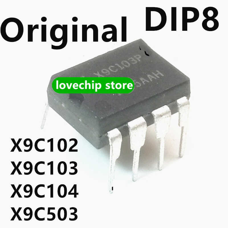 X9C103P Bản gốc 5PCS X9C102 X9C104 X9C Digital Potentier Inline DIP8 X9C103 dip-8 X9C103PIZ 1 ...