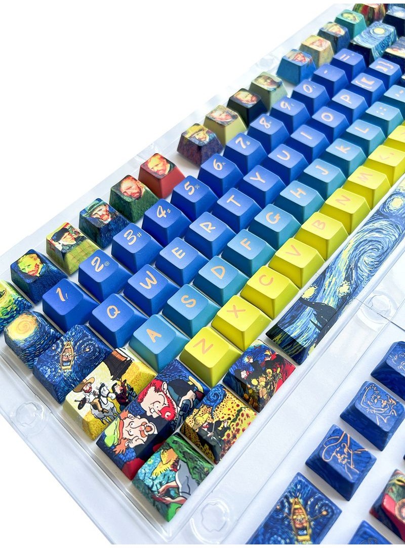 Van Gogh 's World Keycap XDA / Cherry Profile PBT Thuốc nhuộm năm mặt ...