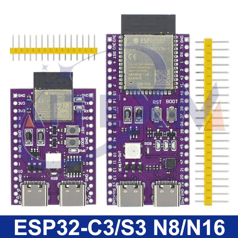 ESP32 / ESP32-C3 / ESP32-S3 Dual Type-C Ban Phát Triển CORE ESP32-C3-DevKitM-1 ESP32-C3-MINI-1 ...