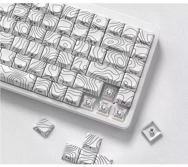 Địa hình Cấu hình thấp Keycaps 130 phím JWA Profile Đơn giản Đường viền ...