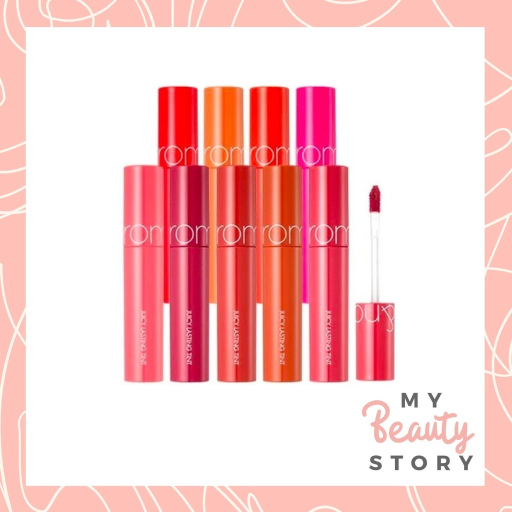 Rom & nd Juicy Lasting Tint (Romand) - Táo tàu / Đào bọc / Hoa hồng ...