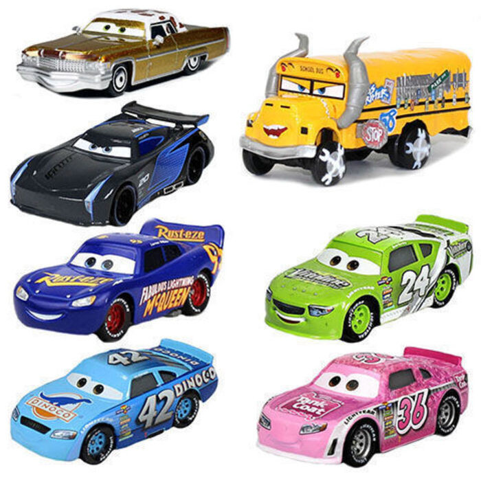 Mattel Cars 3 Lightning McQueen Black Storm No. 42 Carl Cool Sister Xe ...