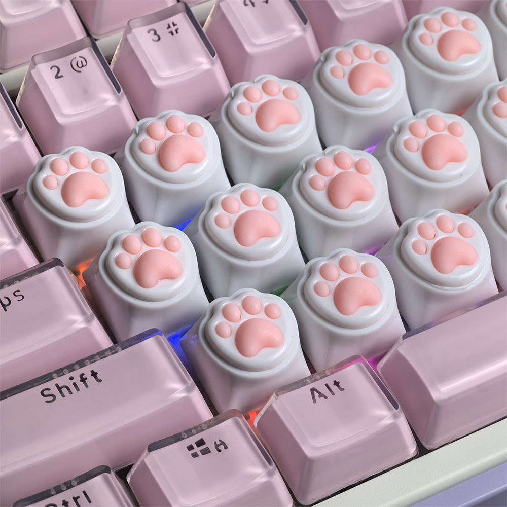 Pink Cat Paw Keycap Bàn Phím Cơ DIY Keycaps Sáng Tạo Hoạt Hình Siêu Dễ ...