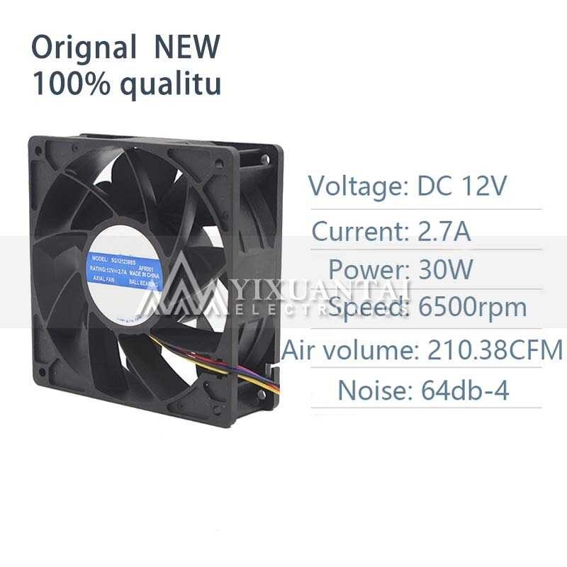 120mm 12cm High Speed Cooling Fan for Delta FFB1212SH 12025 12V 1.24A 3 ...