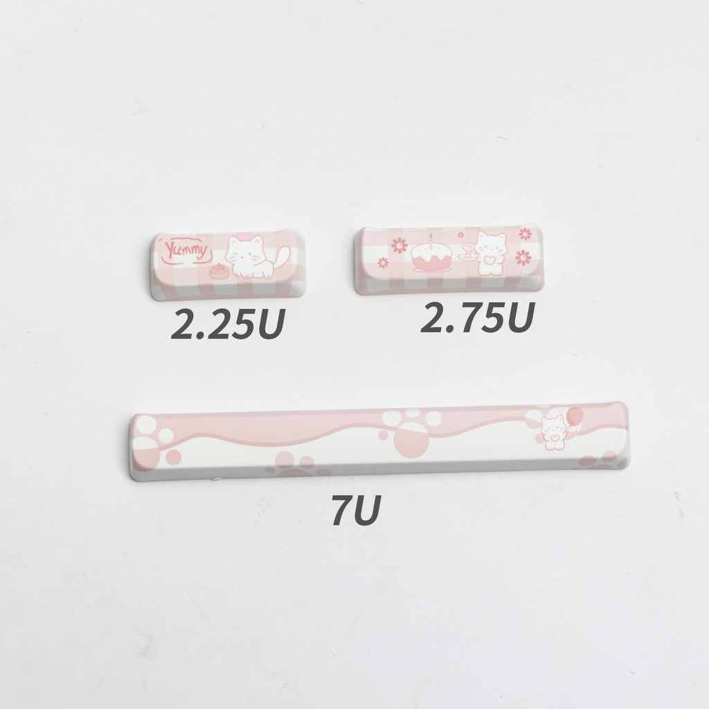 Keycaps Kitten màu hồng đáng yêu MAO Profile Chất liệu PBT DYE-SUB Chủ ...