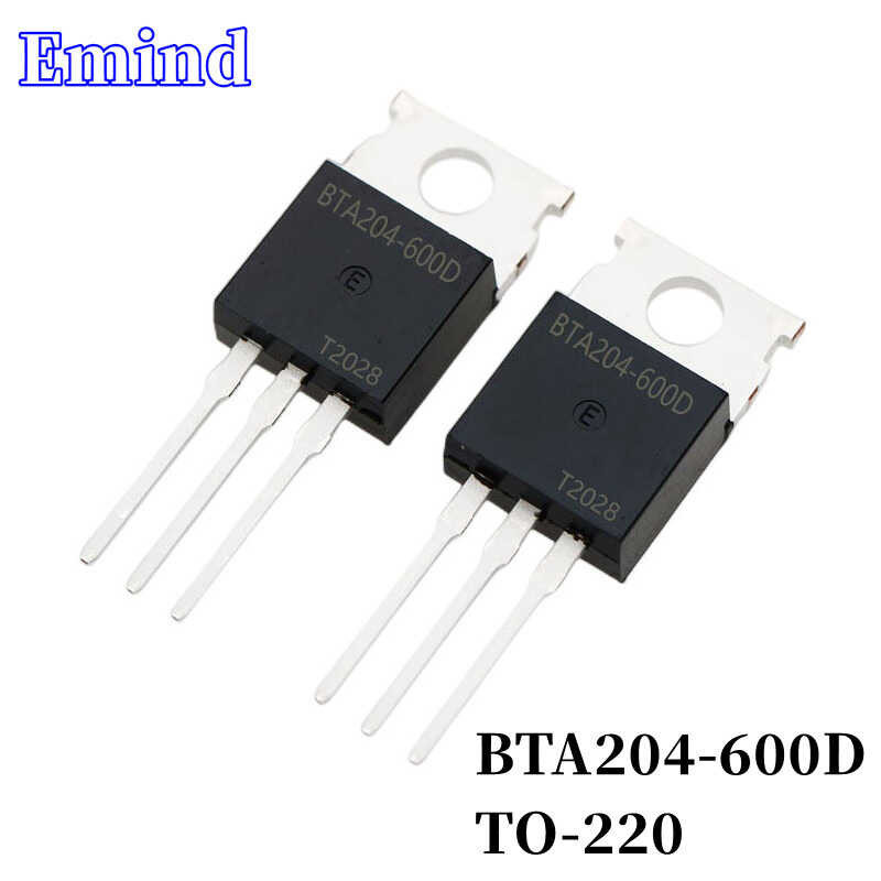 BTA204 20/50/100/200/500pcs BTA204-600D Triac 4A/600V TO-220 DIP ...