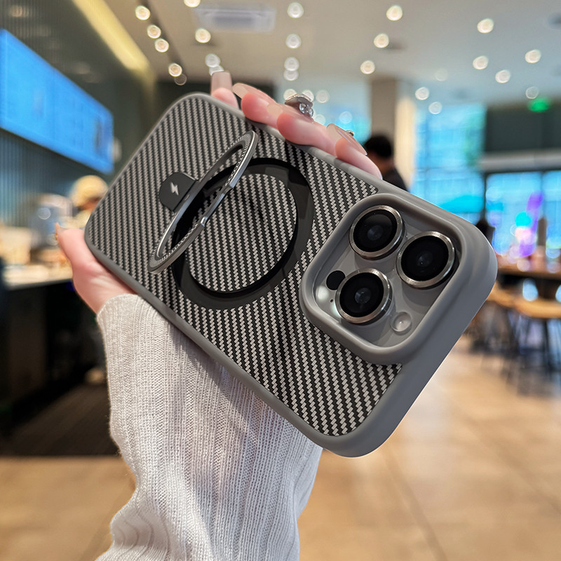 Ốp Điện Thoại Từ Tính Họa Tiết Sợi Carbon Silicon Vô Hình Cho iPhone 11 ...