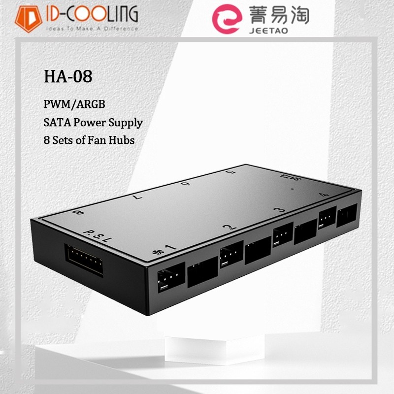 Id-cooling HA-08 ARGB Quạt Hub 8 Nhóm Quạt Điều Khiển Tốc Độ Bộ Nguồn ...