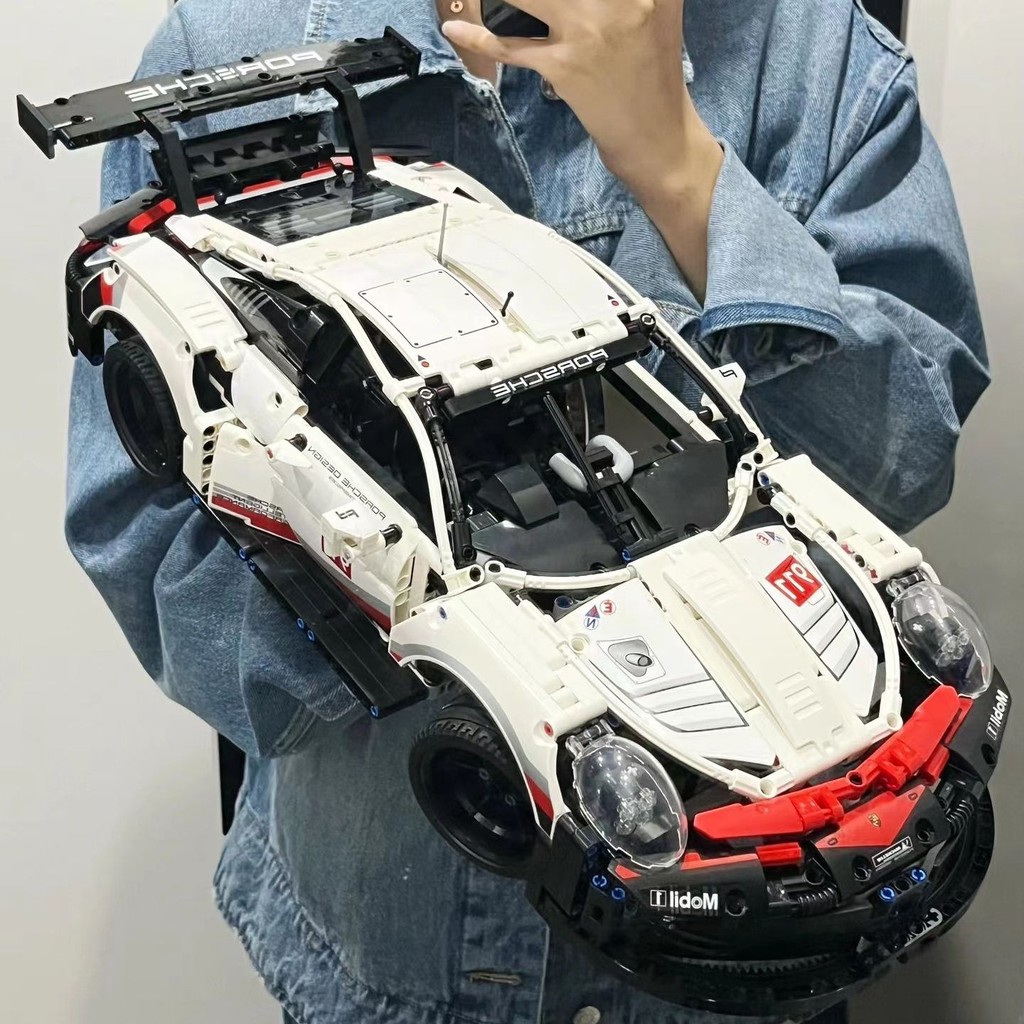 🚘︎Trong kho🚗Porsche 911 Racing Block Puzzle Đồ chơi ghép hình Độ khó cao Điều khiển từ xa Xe Boy ...