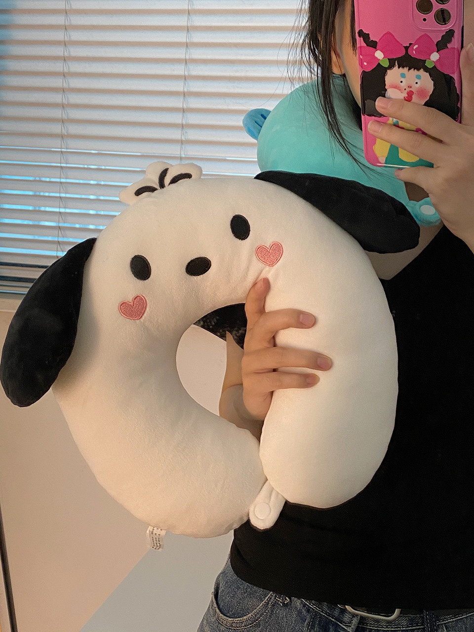 Sanrio Hello Kitty Gối Hình Chữ U Kuromi Pochacco Du Lịch Dễ Thương Di Động Cổ Gaiter Cô Gái Ngủ ...