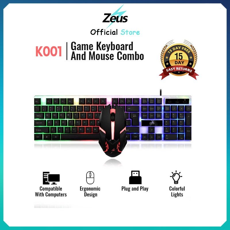 Thần Zeus® 104 Phím RGB Đèn Nền Có Dây Bàn Phím Và Chuột Chơi Game Có ...