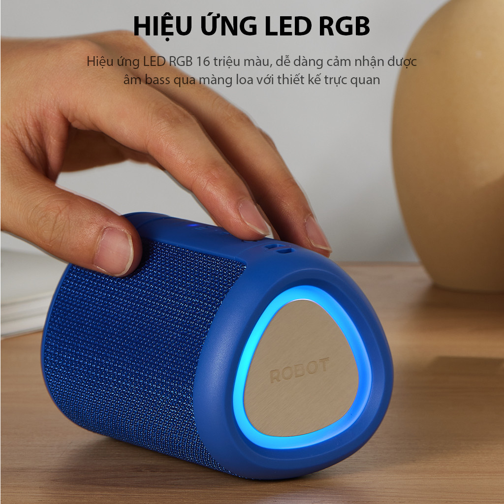 Loa Bluetooth Mini ROBOT RB120 Công Suất 5W Đèn Led RGB Hỗ Trợ Kết Nối ...