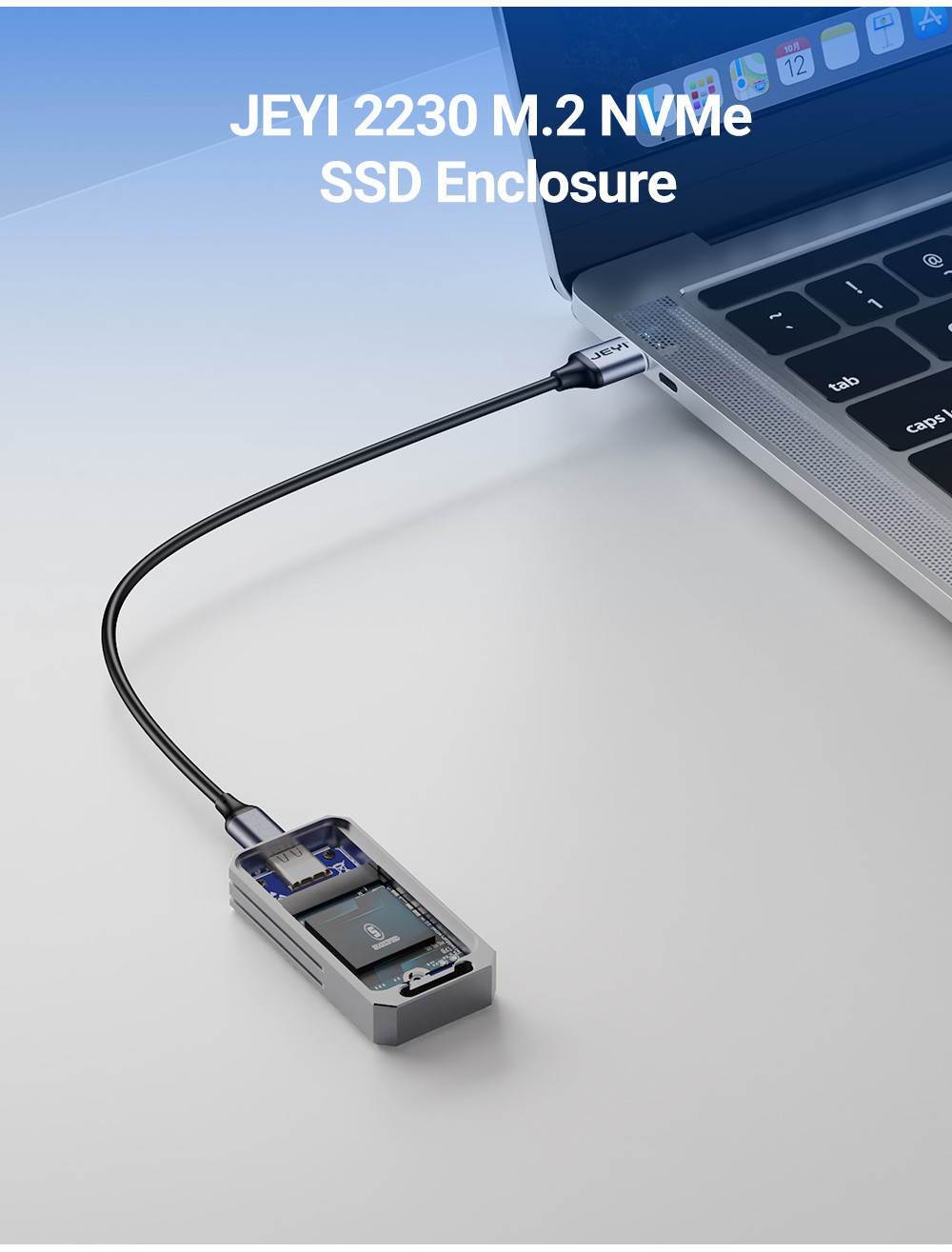 JEYI i9 2230 NVMe HDD SSD Vỏ JMS583 TYPEC 3.1 PCIe USB3.2 10Gbps Nhôm M.2 Hộp đựng đĩa thể rắn ...