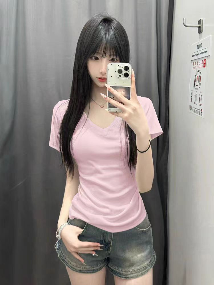 XUANMO Local brand Áo baby tee Áo Thun ôm body Áo y2k 100% cotton Phong ...